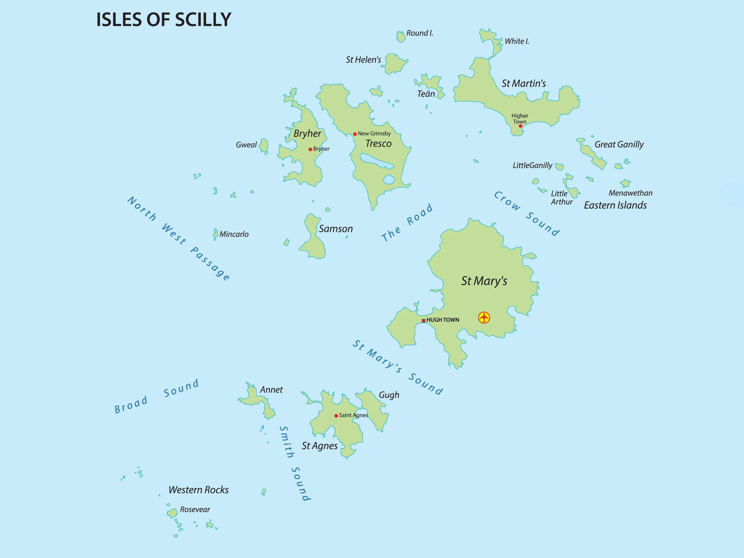 Maps — Honeysuckle Cottage - Isles of Scilly