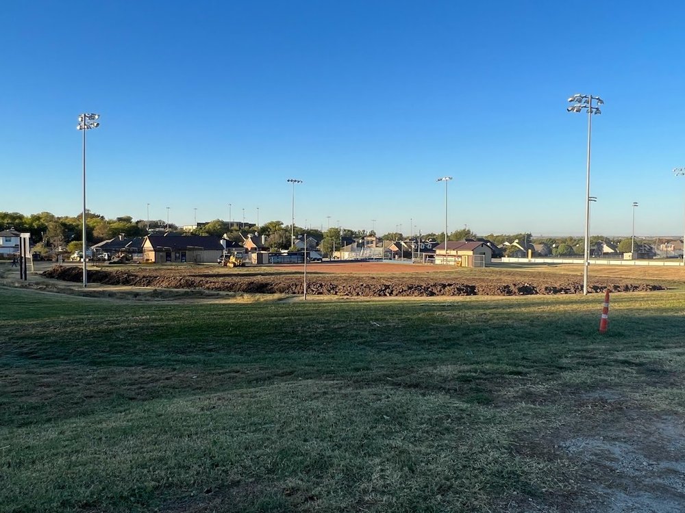 Drainage at Ball Fields — Gunter ISD Bond Progress