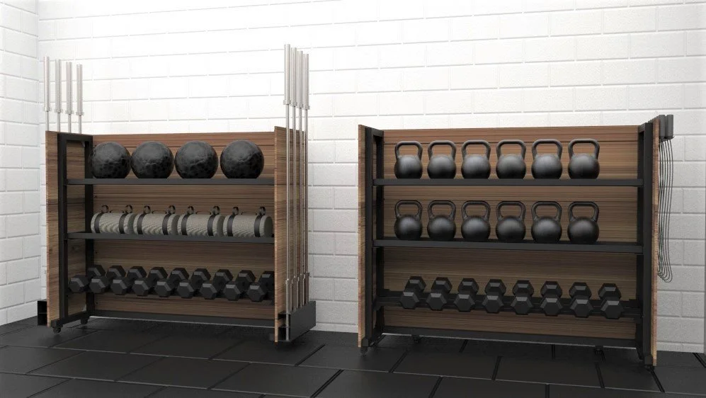 Free-Standing Gym Storage — Moduflex Custom Rigs