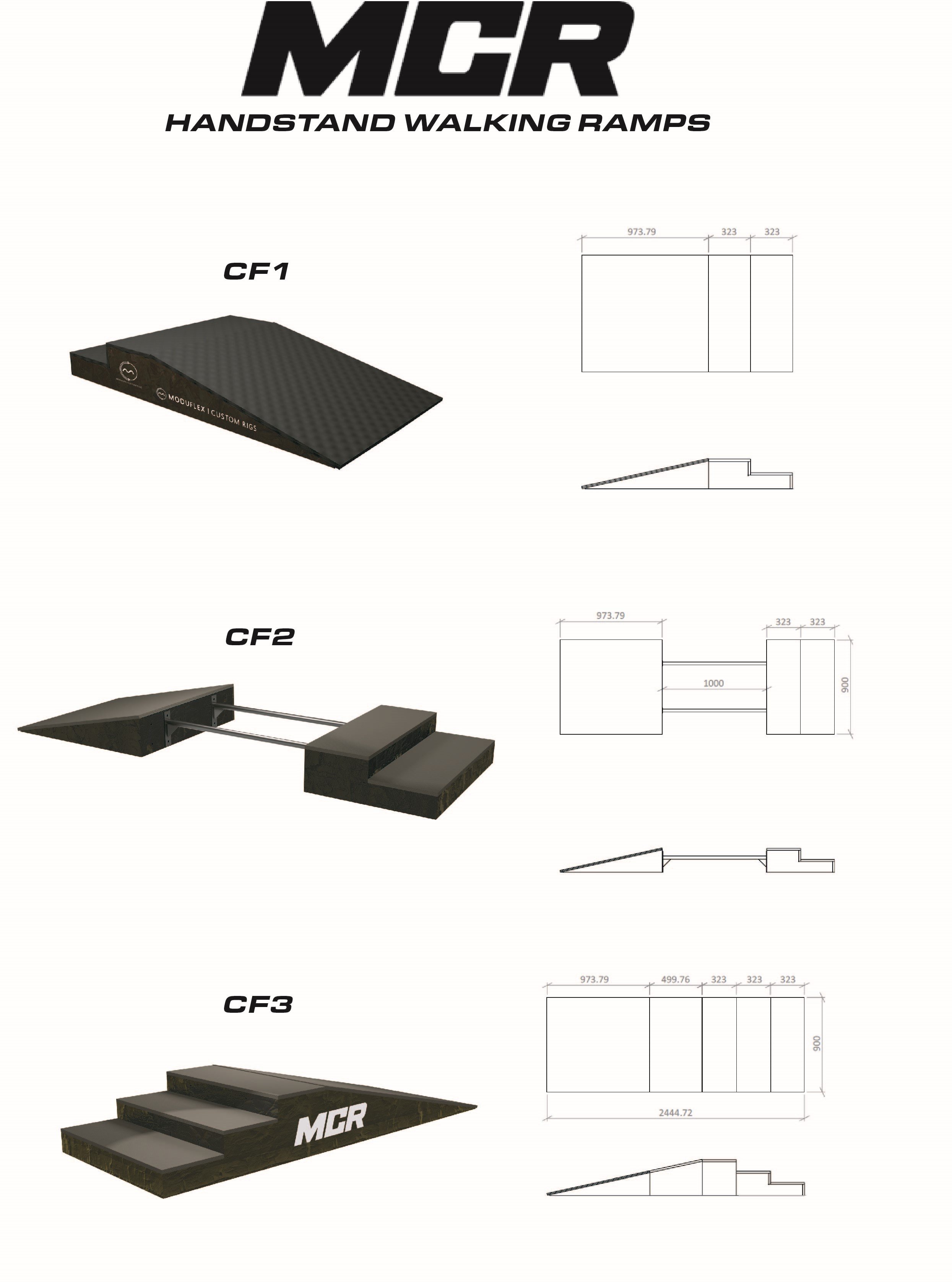 Handstand Ramp with Parallettes — Moduflex Custom Rigs