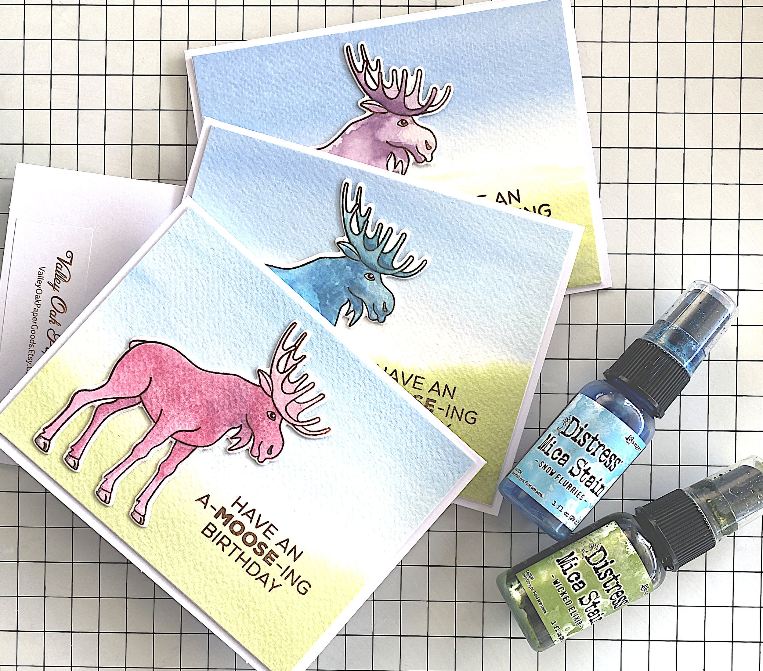 Moose birthday card tutorial — Valley Oak Paper - Handmade greeting ...
