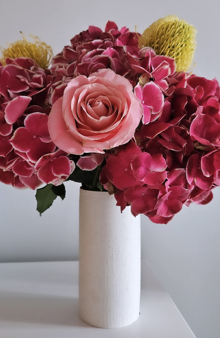Coral Pink Roses Delivered — Brooklyn Flower Shop