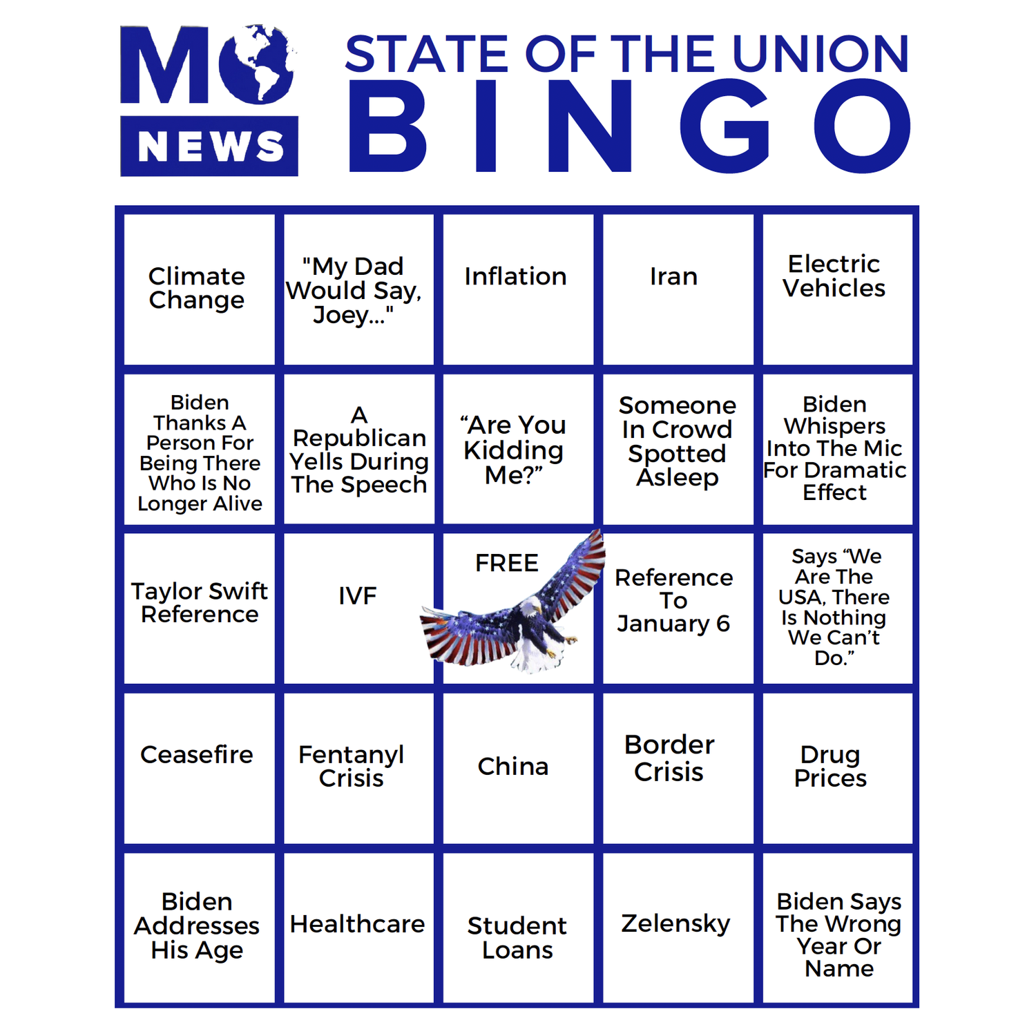 State of the Union Bingo — Mo News