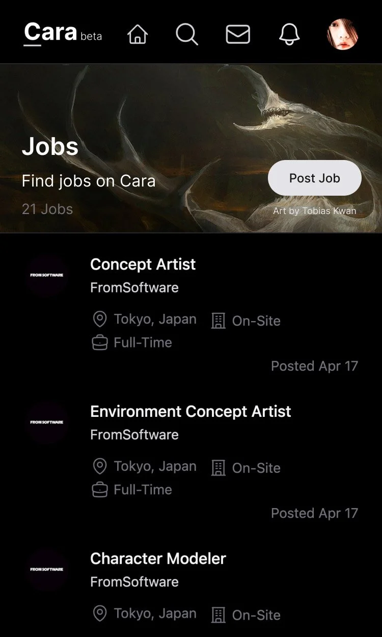 Introducing Cara’s Features — Cara - Artist Social & Portfolio Platform