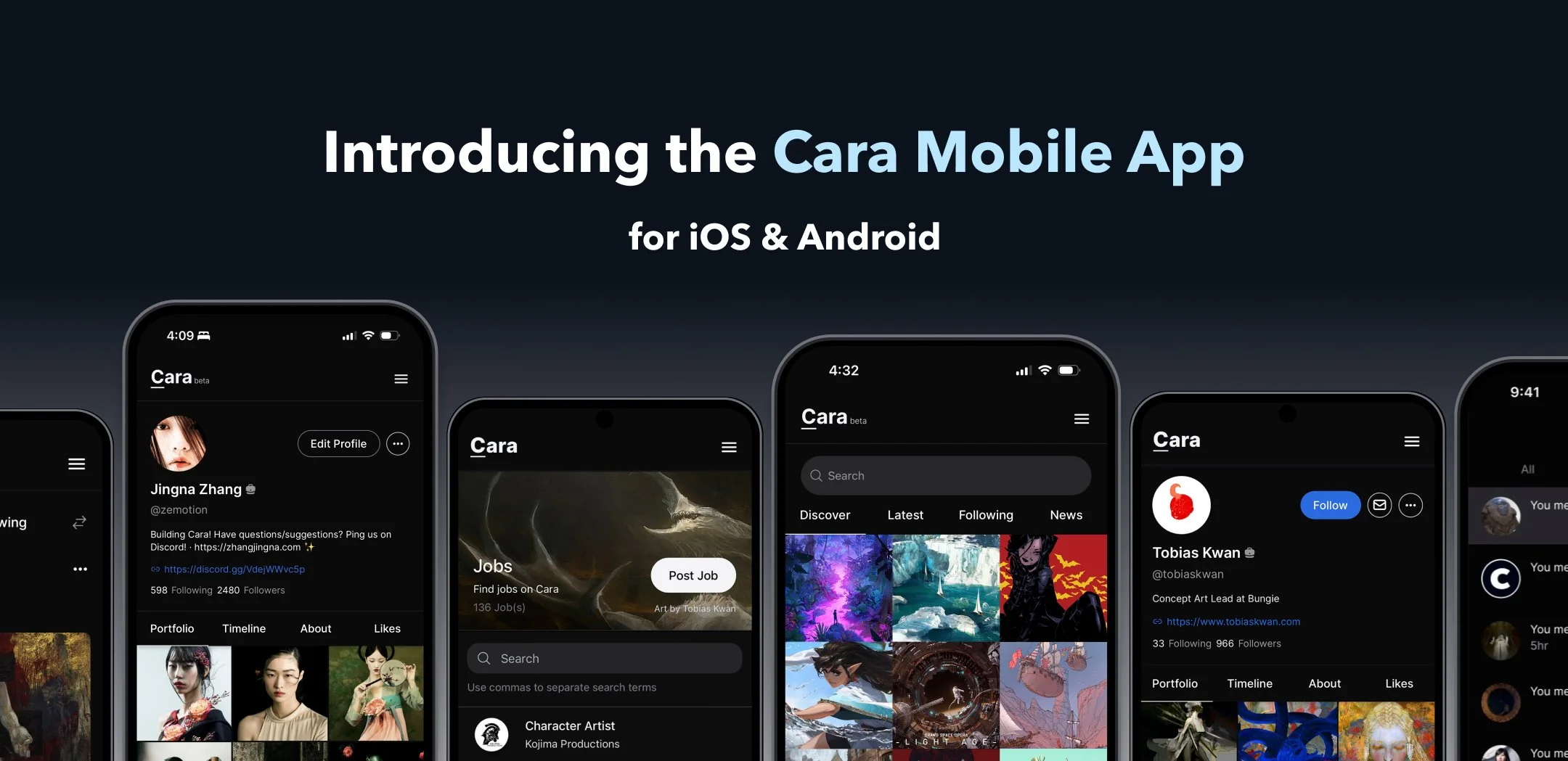 Cara Mobile App is here! — Cara - Artist Social & Portfolio Platform