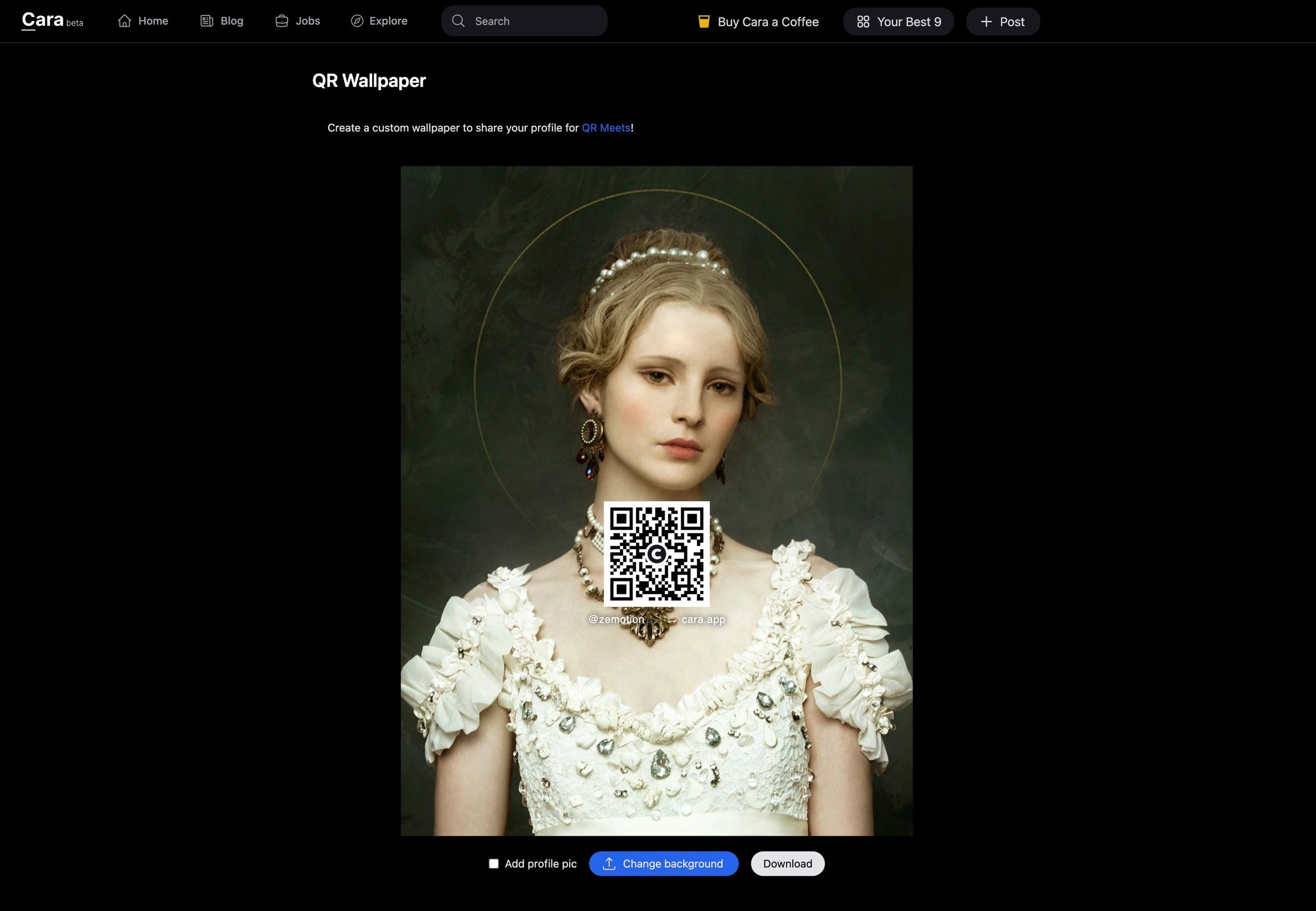Create your #CaraQR — Cara - Artist Social & Portfolio Platform