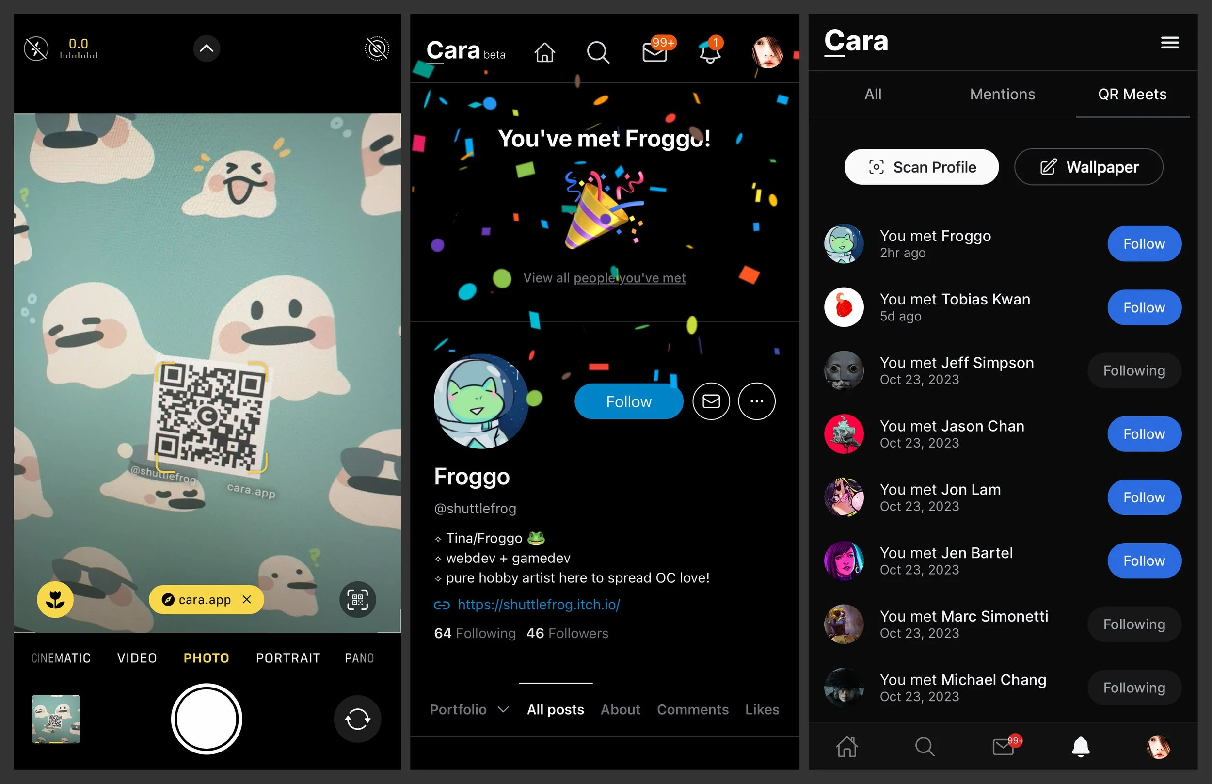 Create your #CaraQR — Cara - Artist Social & Portfolio Platform