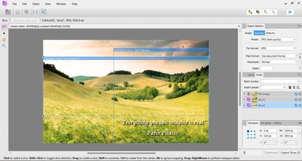 How to Use the Export Persona in Affinity Photo