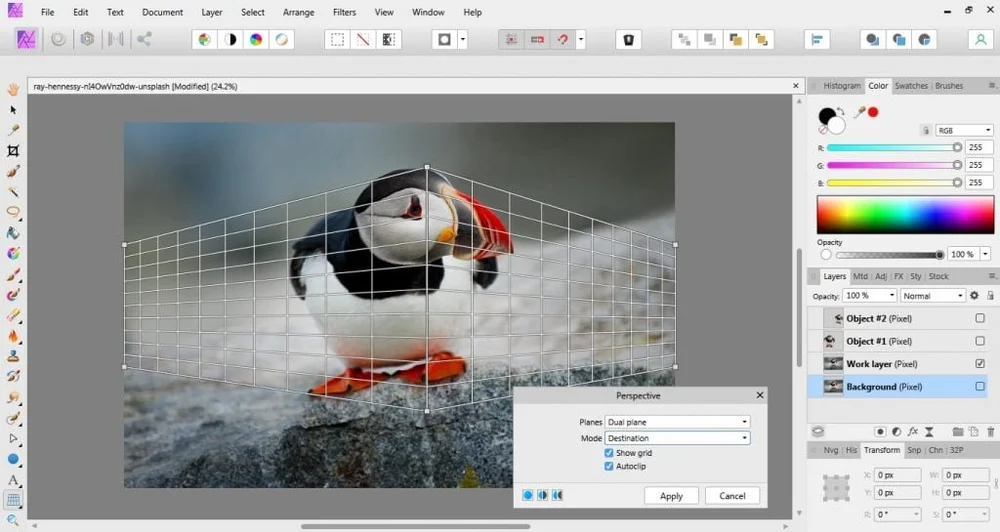 How to Use the Free Transform Tool in Affinity Photo