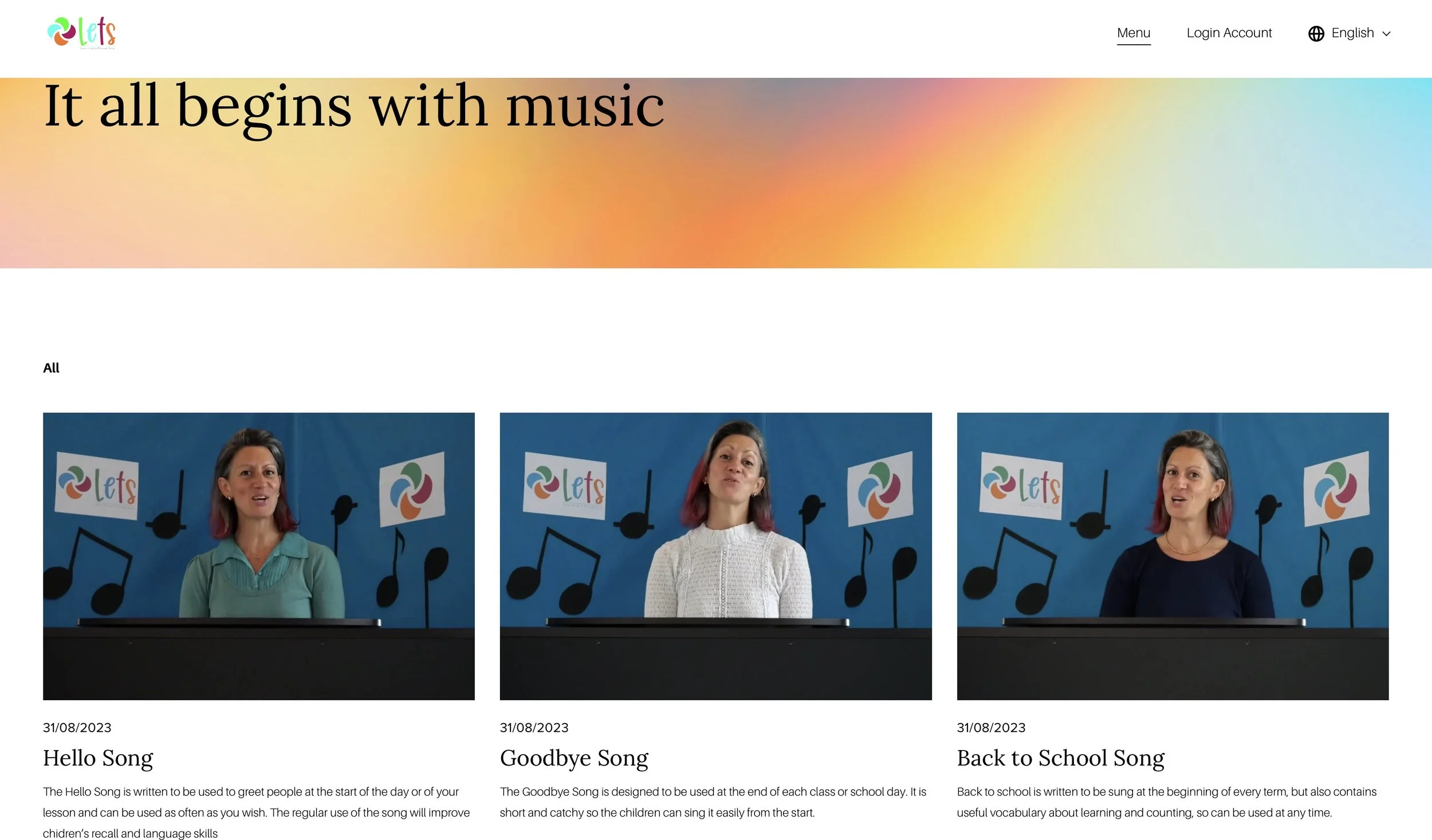 LETs Learn English Through Song - let'slearnenglishthroughsong.com