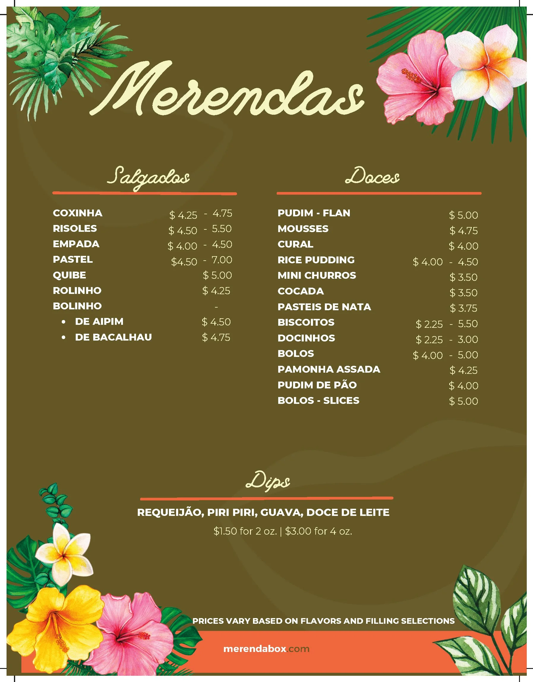 Menu — Merenda Box
