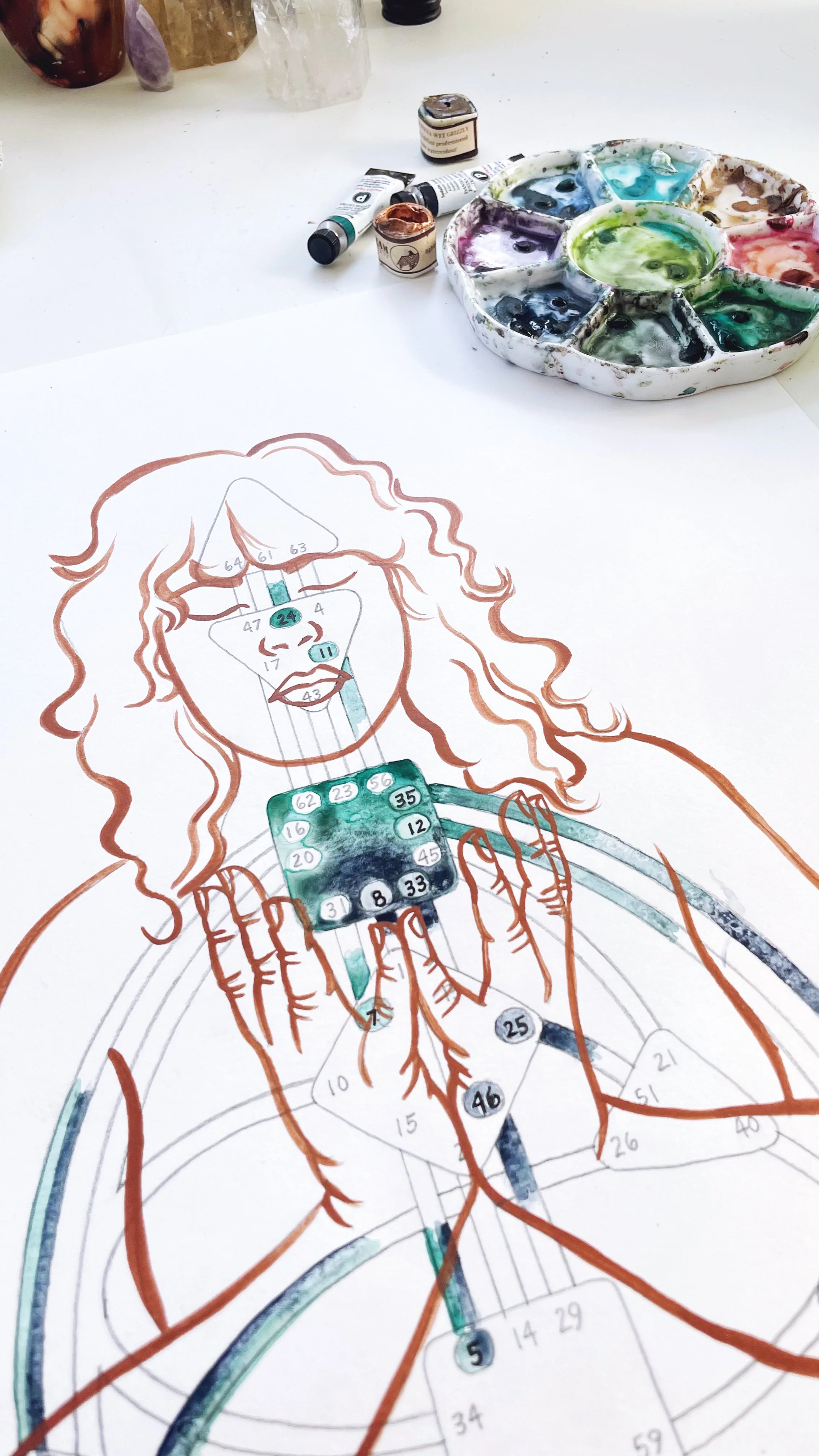 Custom Embodied Human Design Chart Artwork — Jahje Ives