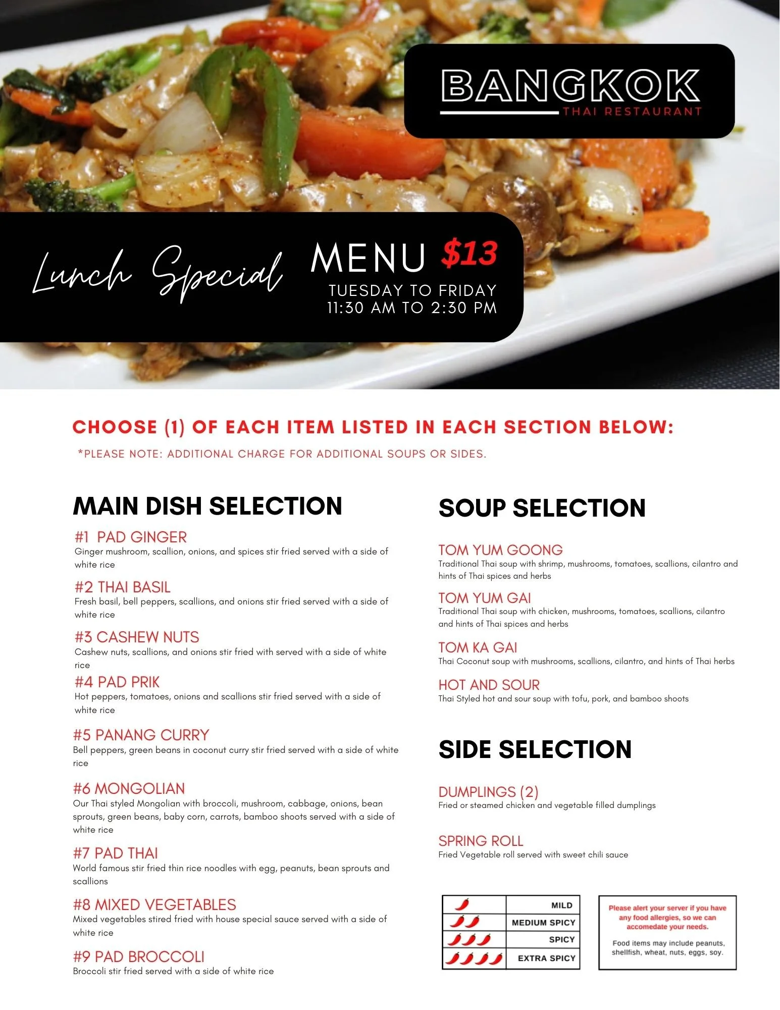 Lunch Menu — BANGKOK THAI RESTAURANT