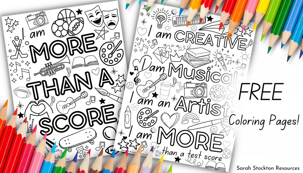 FREE Testing Coloring Pages — Sarah Stockton Resources
