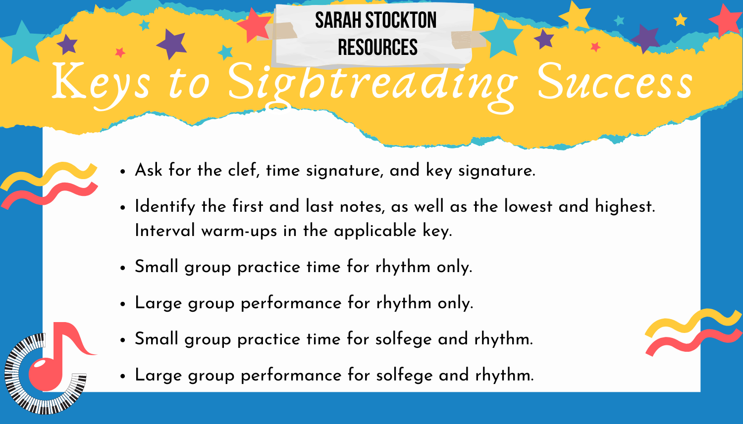 The Keys to Sightreading Success — Sarah Stockton Resources