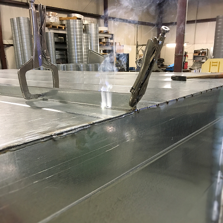 Welded B.I. Grease Duct — Airside Sheet Metal