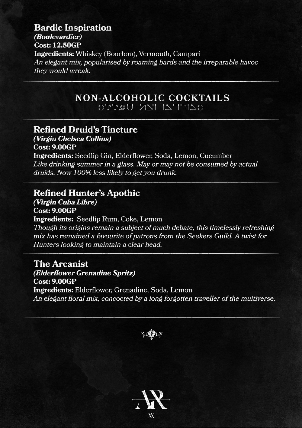 Alchemic Cocktails — Alchemy Games