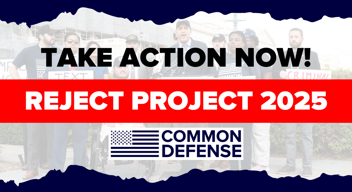 Reject Project 2025 — Common Defense