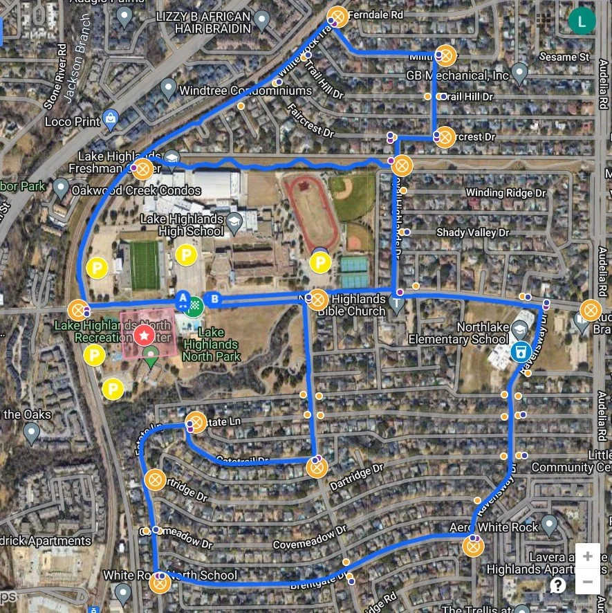 Race Information — Lake Highlands Junior Women's League