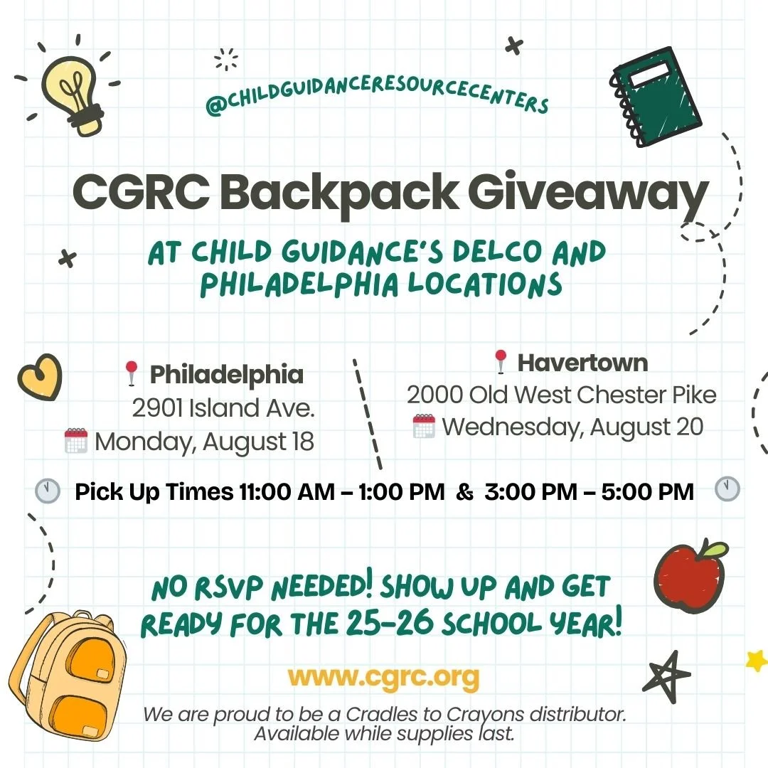 CGRC Backpack Drive - Philadelphia — Child Guidance Resource Centers