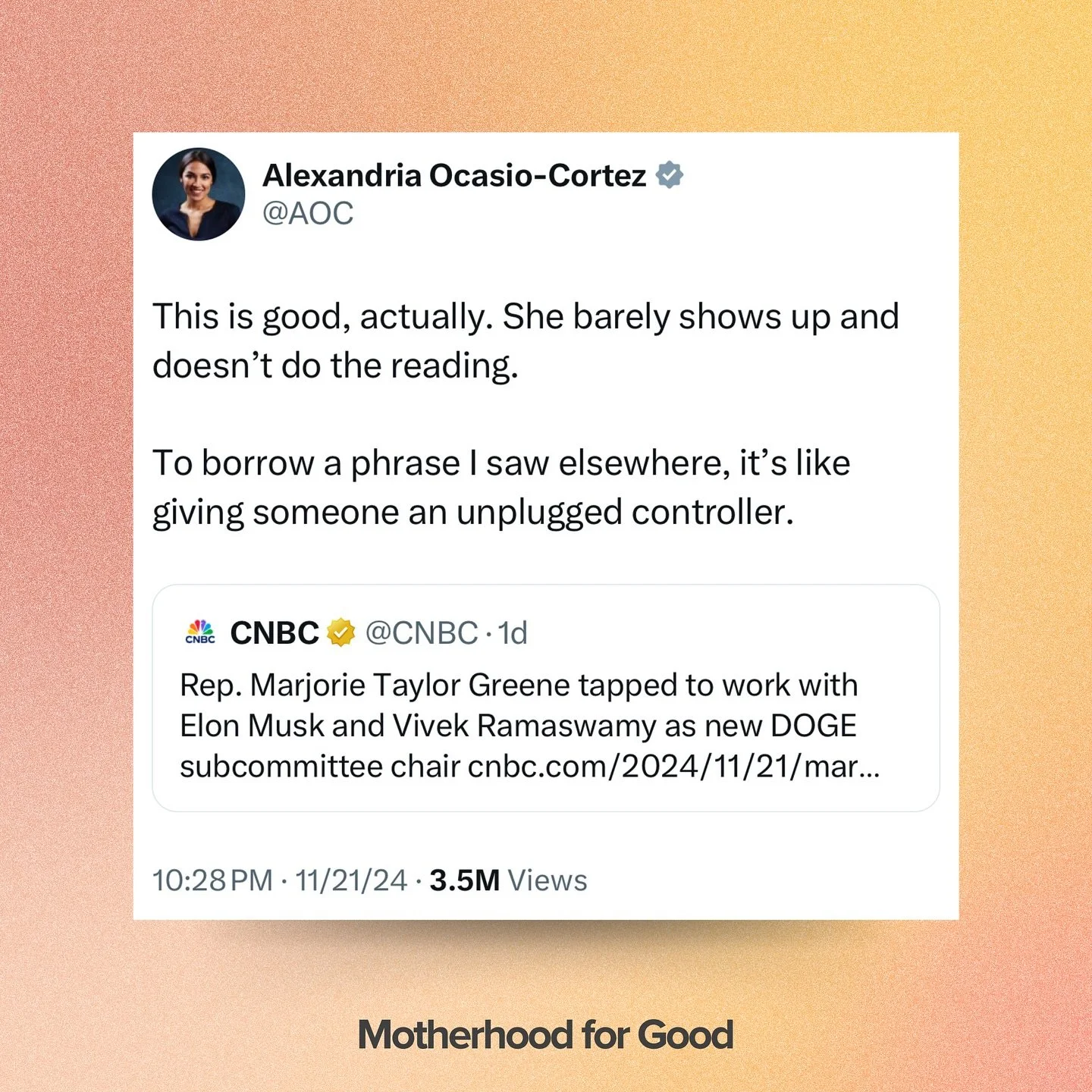 Motherhood for Good | Parenting and Politics