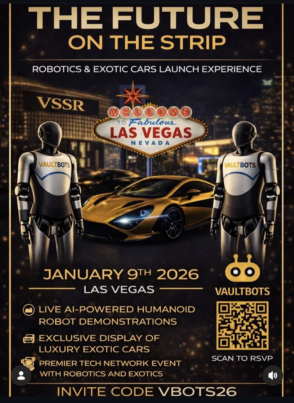 Robotics and Exotic Cars Launch Experience The Future On The Strip jan ...