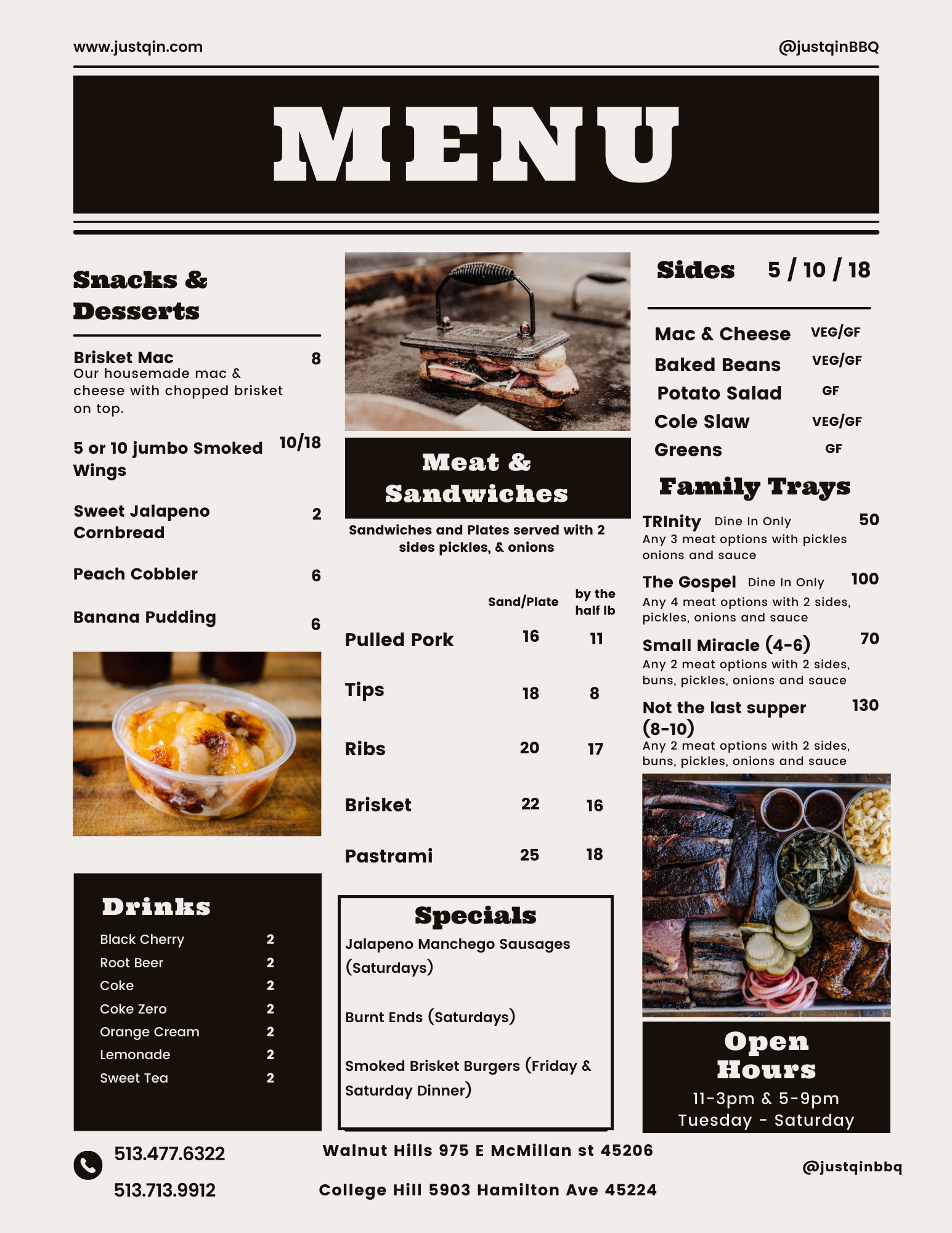 Menu — Just Qin BBQ