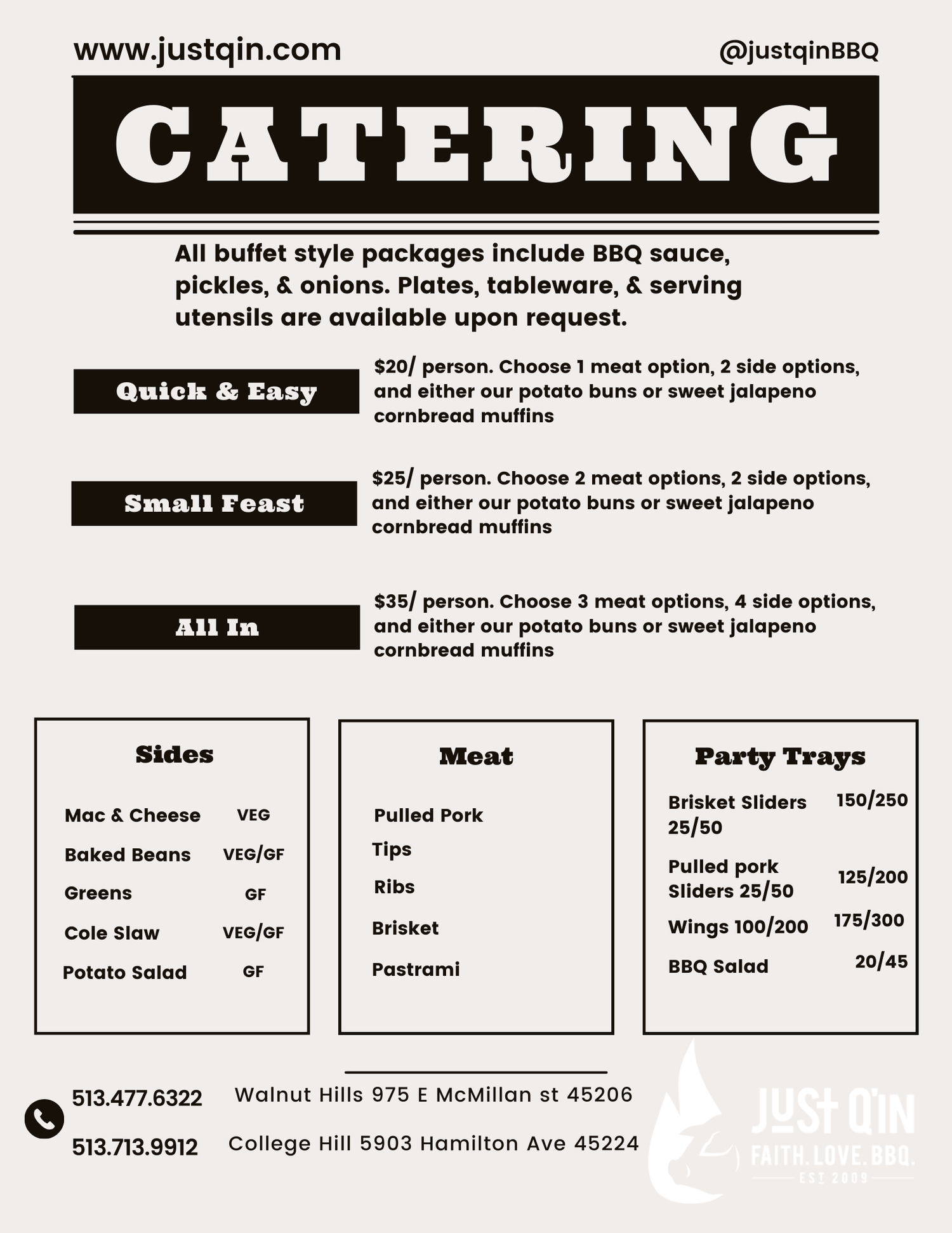 Catering — Just Qin BBQ