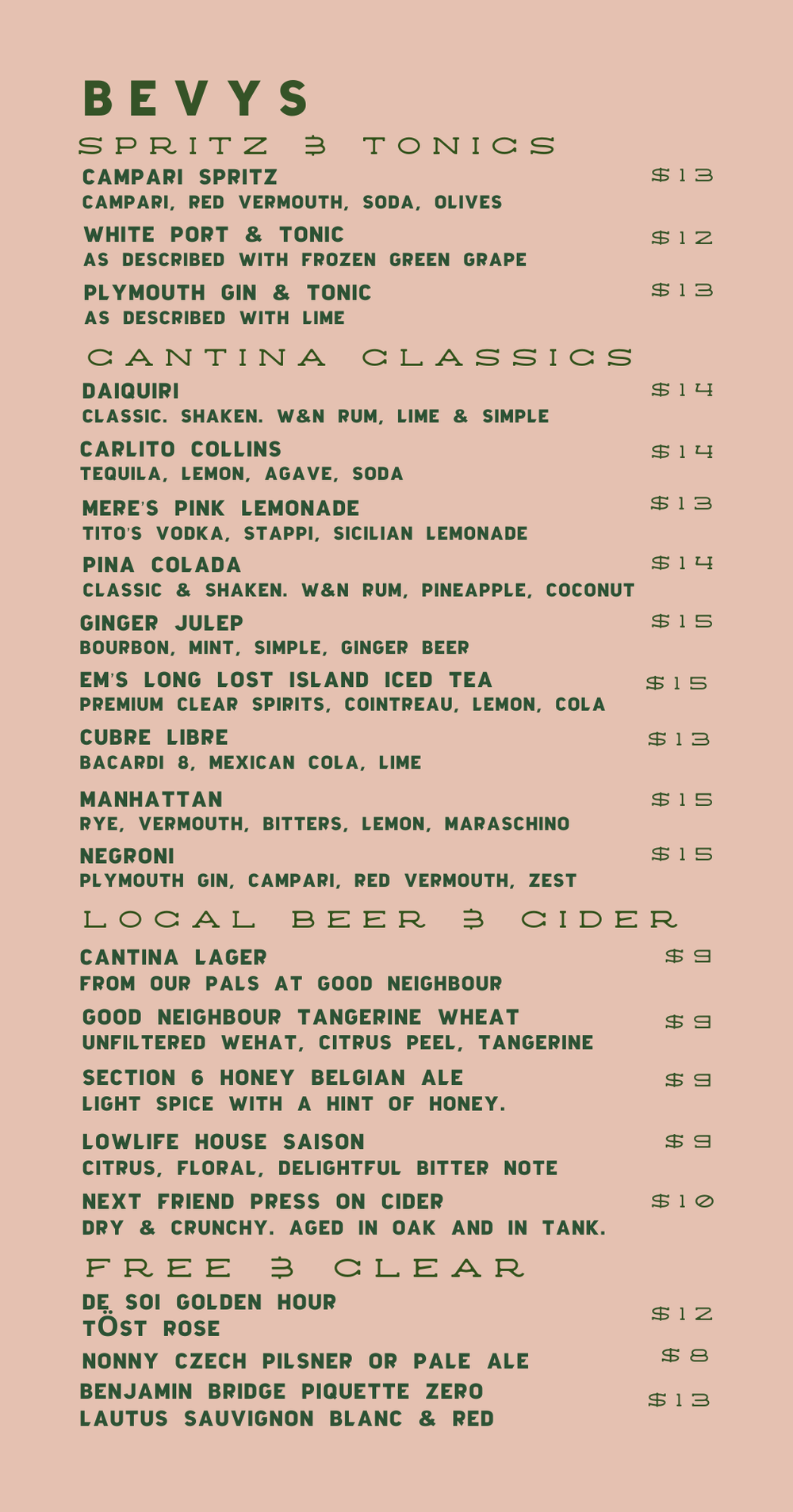 Menu — Camp Cantina