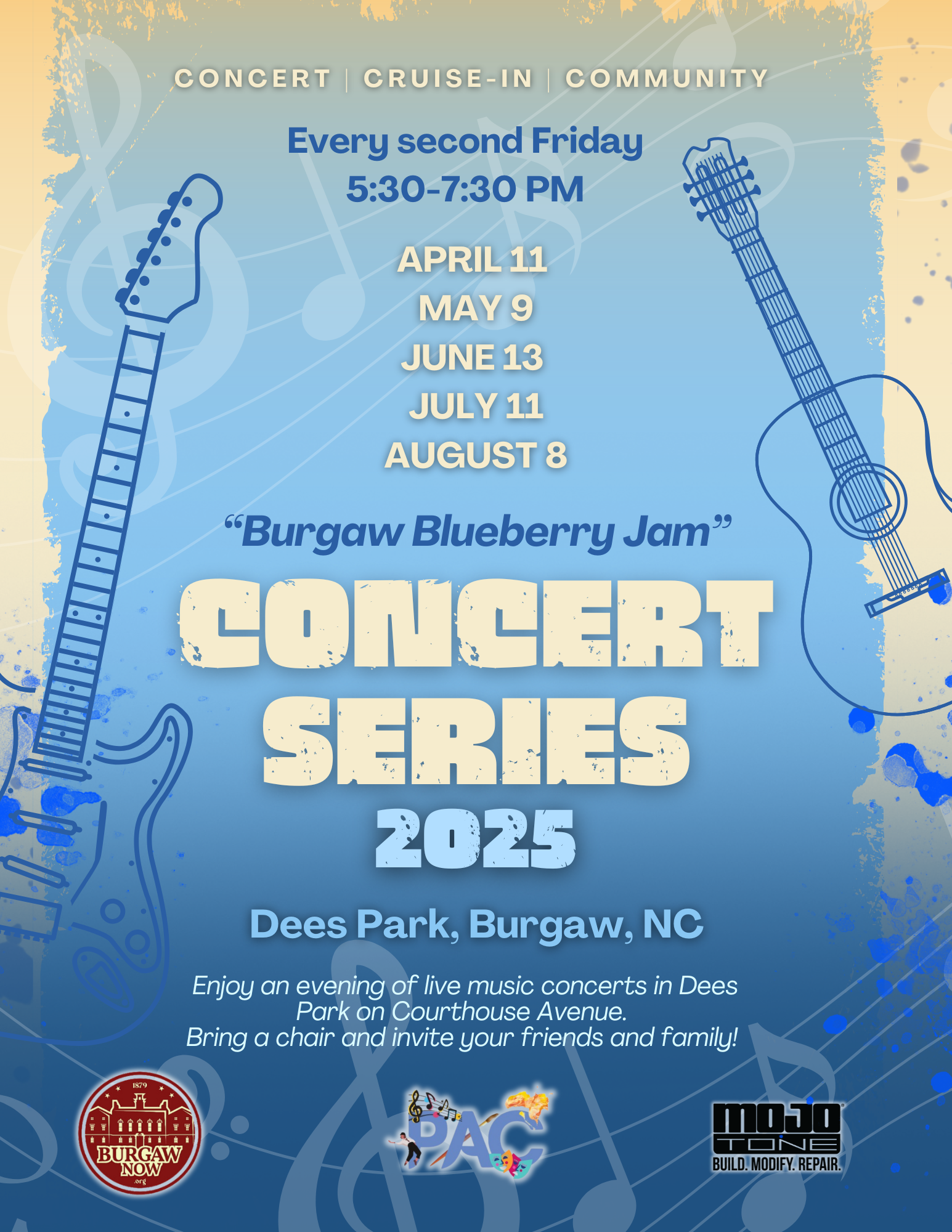 "Burgaw Blueberry Jam" Concert Series — Pender Arts Council