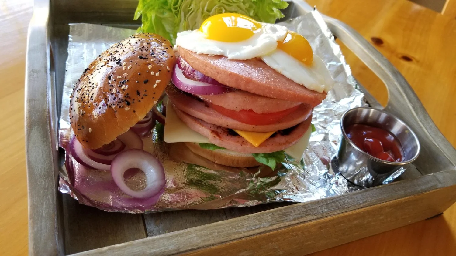 FRIED BOLOGNA STACKER SANDWICH — Queen City Sausage