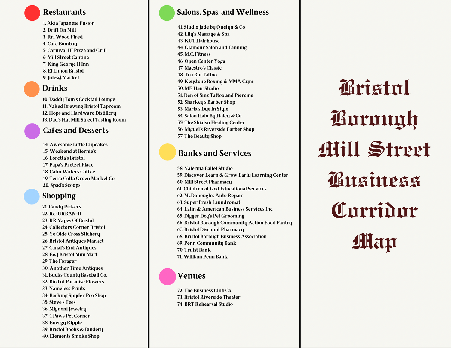 Map UnlinkedBristol Borough Business Corridor Map — Visit Bristol Borough