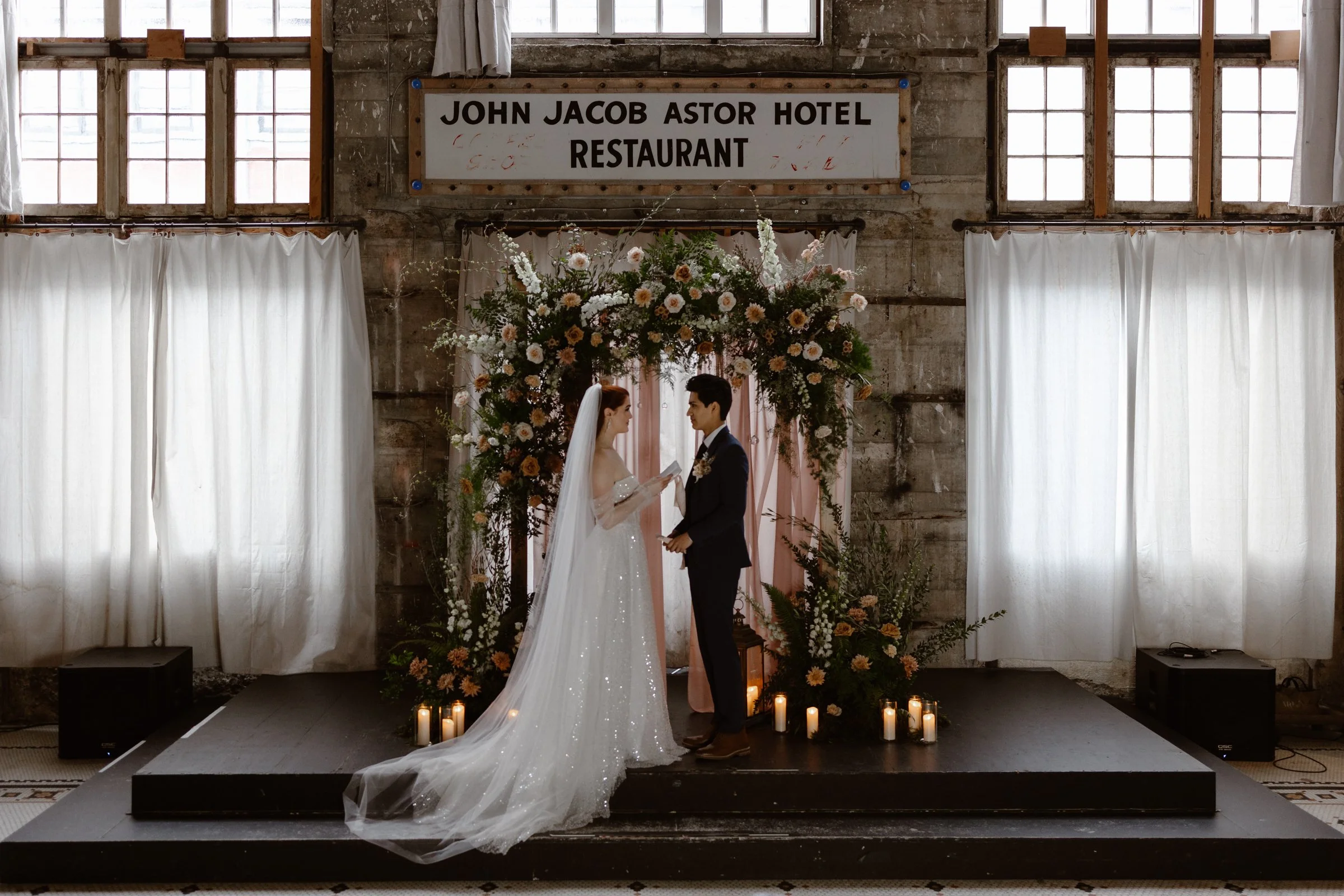 Dreamy Wedding in the Ruins at the Astor