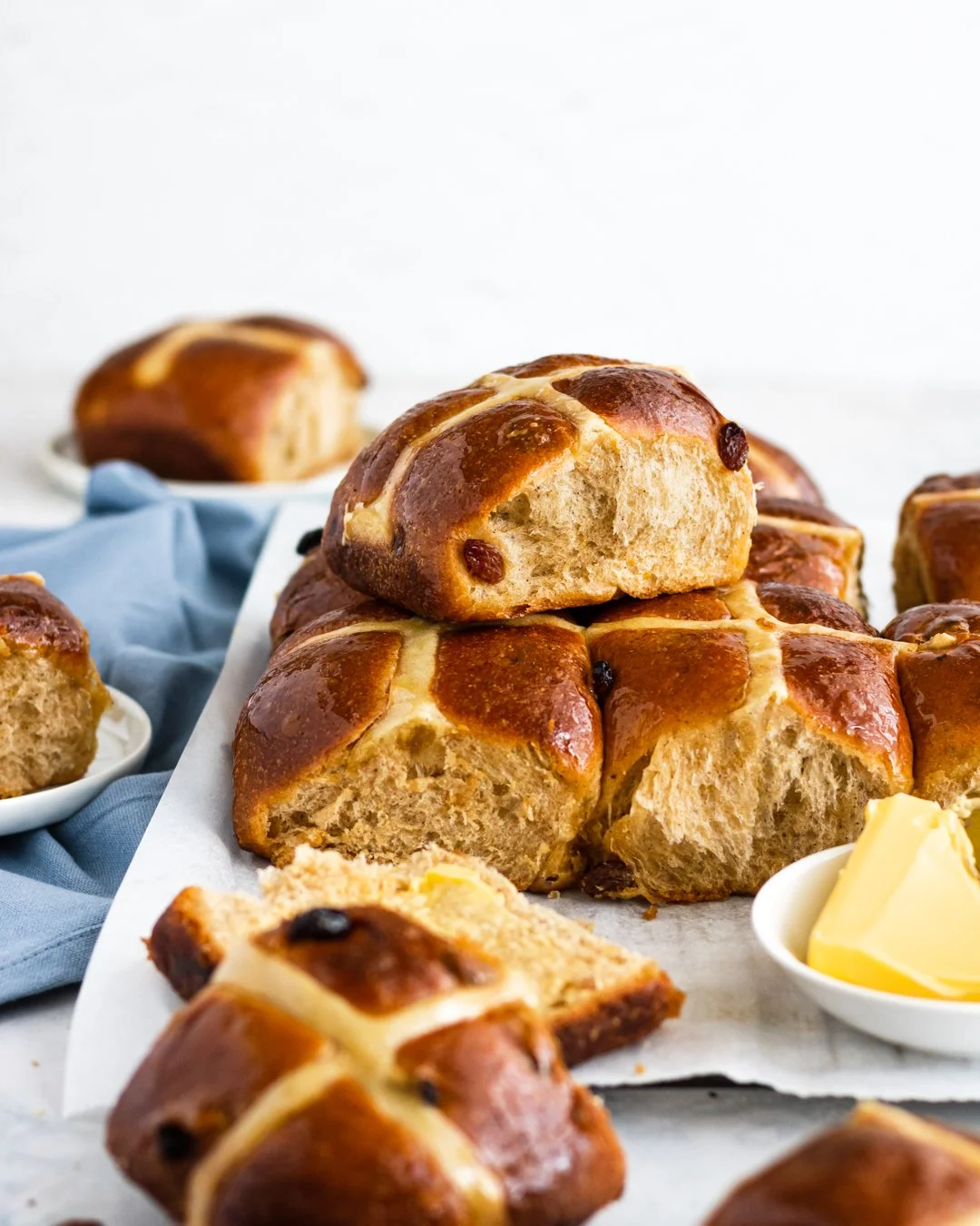 Maple-Glazed Brioche Hot Cross Buns — Chelsea Shine Food Creative
