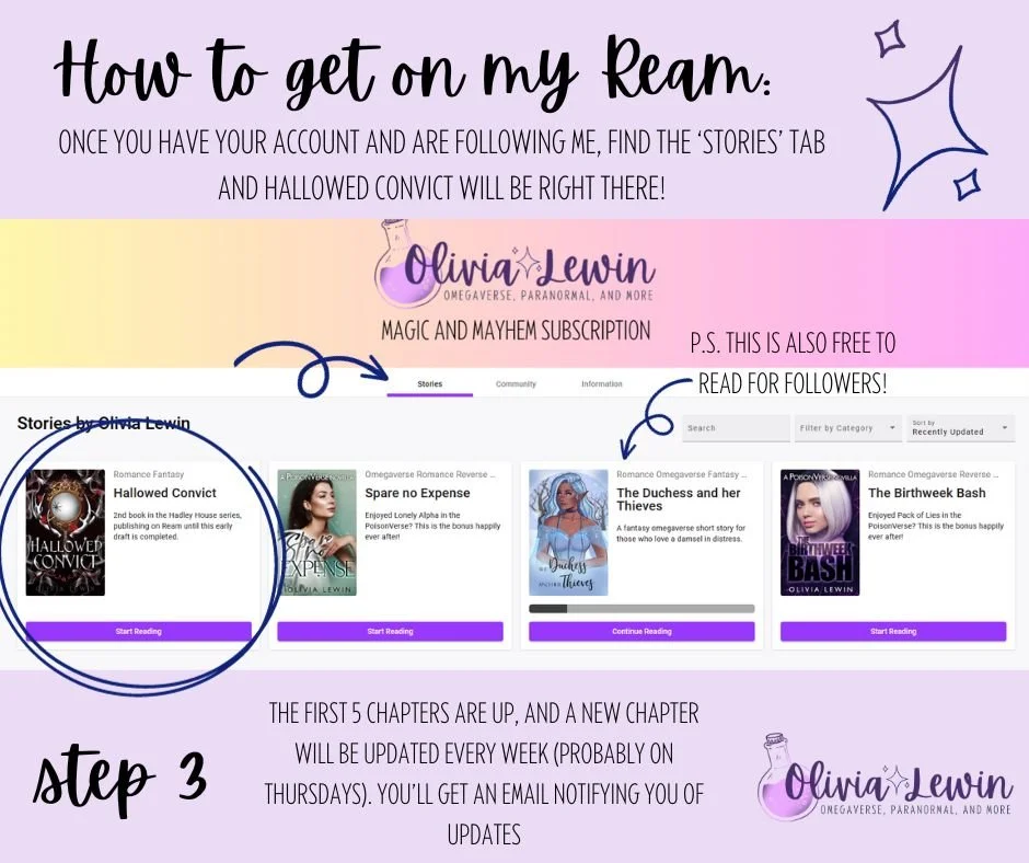 How to access my free ream content: — Olivia Lewin Author