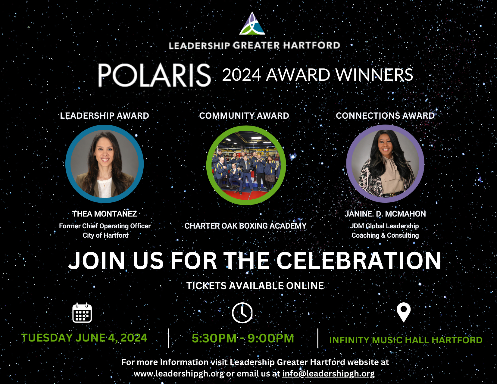 Leadership Greater Hartford Announces the 21st Annual Polaris Awards — Hartford Chamber of Commerce