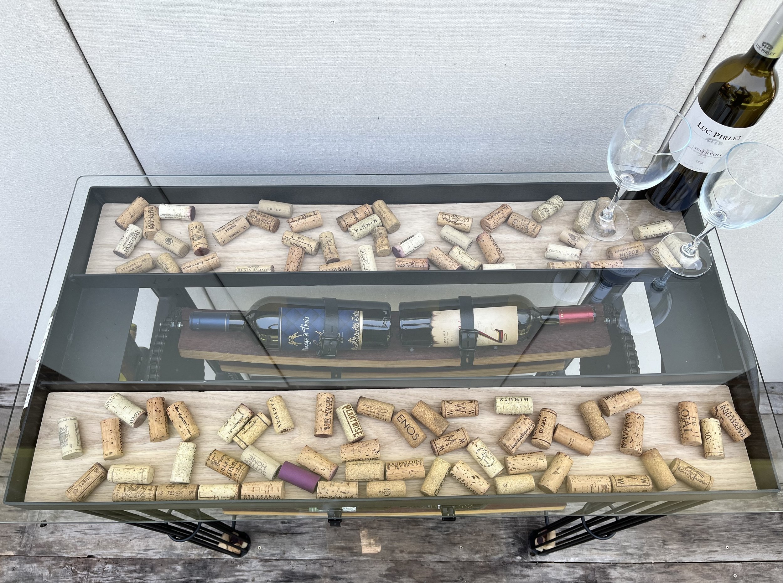 Small Revolving Wine Stave Table — Barrels In-Ovation