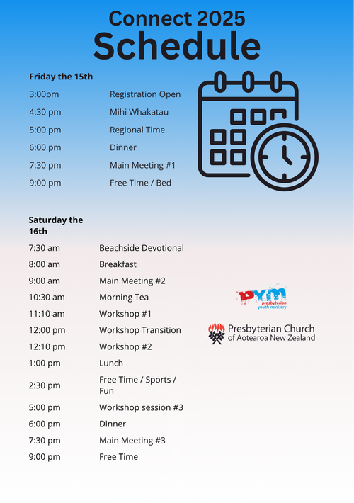 Connect 2025 Schedule — Presbyterian Youth Ministries