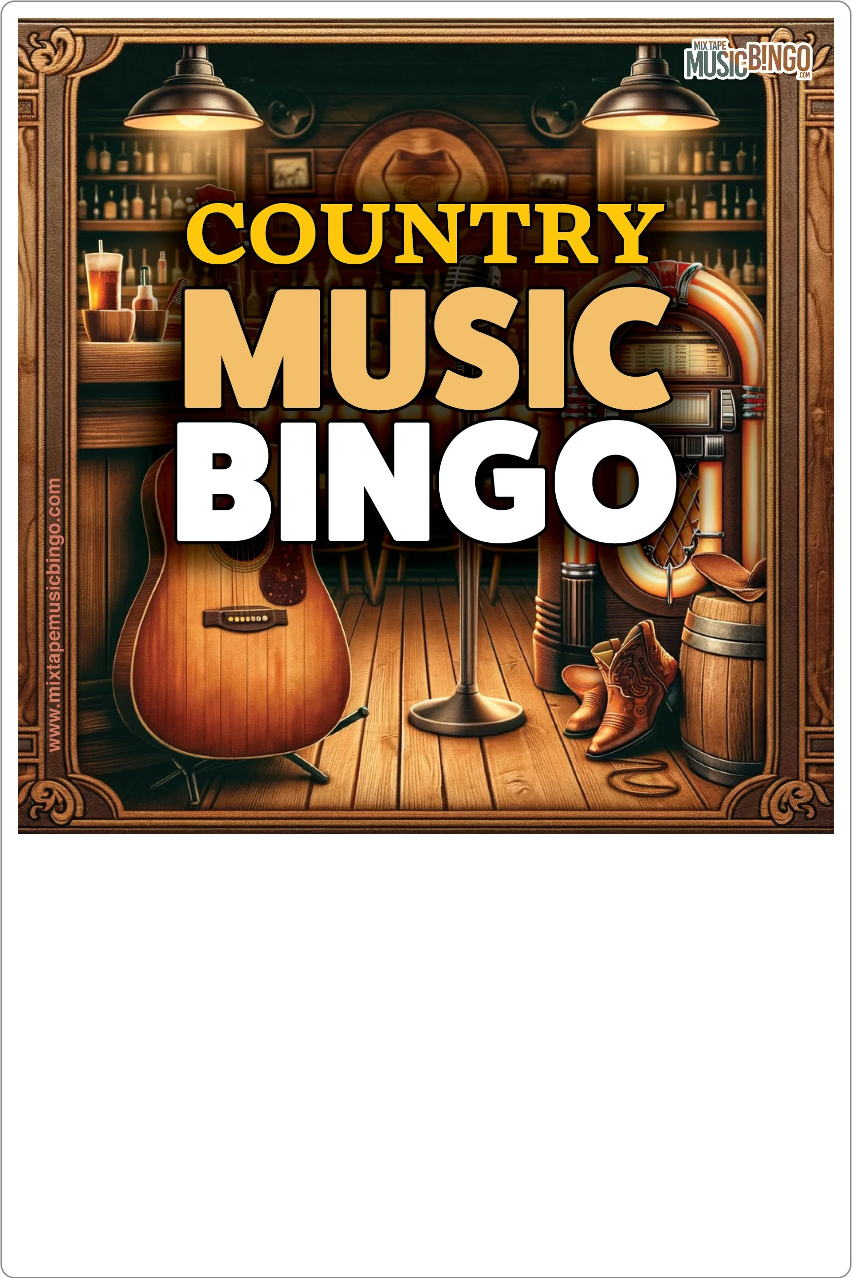 Ready Made Designs — Mix Tape Music Bingo