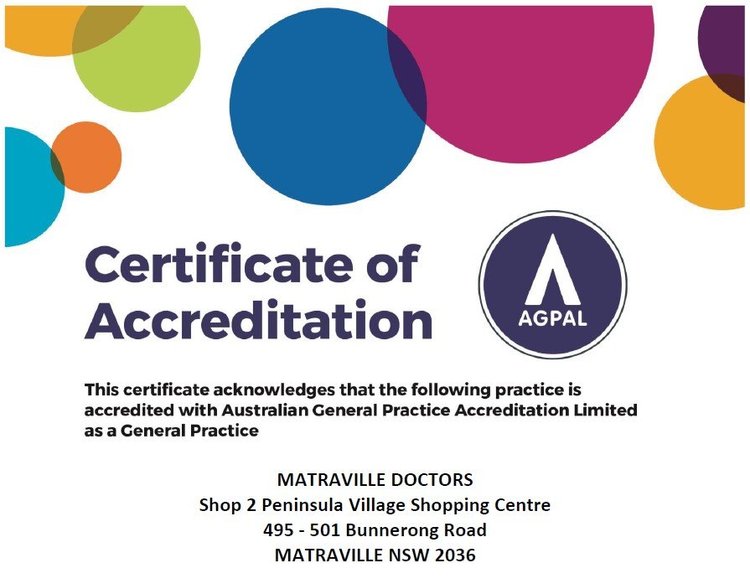 Matraville Doctors, AGPAL certified Quality Practice — Bulk Billing GP ...