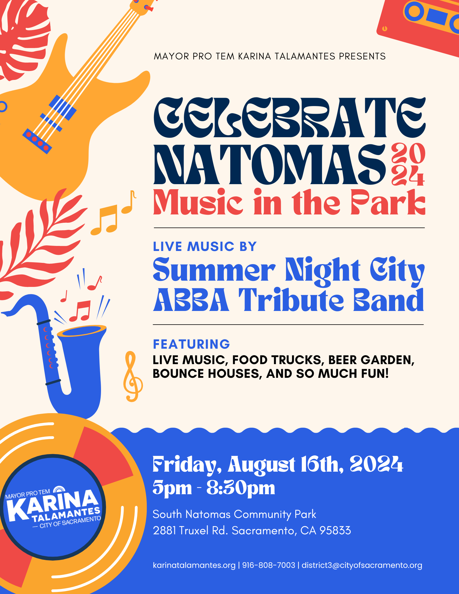 Celebrate Natomas 2024 - Music in the Park! — Vice Mayor Karina Talamantes