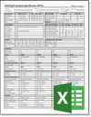 WPS Blank AWS D1.1 Form J-2 — QUALITY INSPECTION FORMS