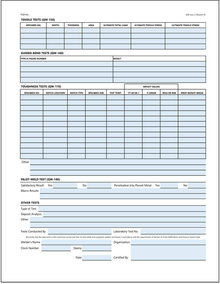 Weld Log - Piping — QUALITY INSPECTION FORMS