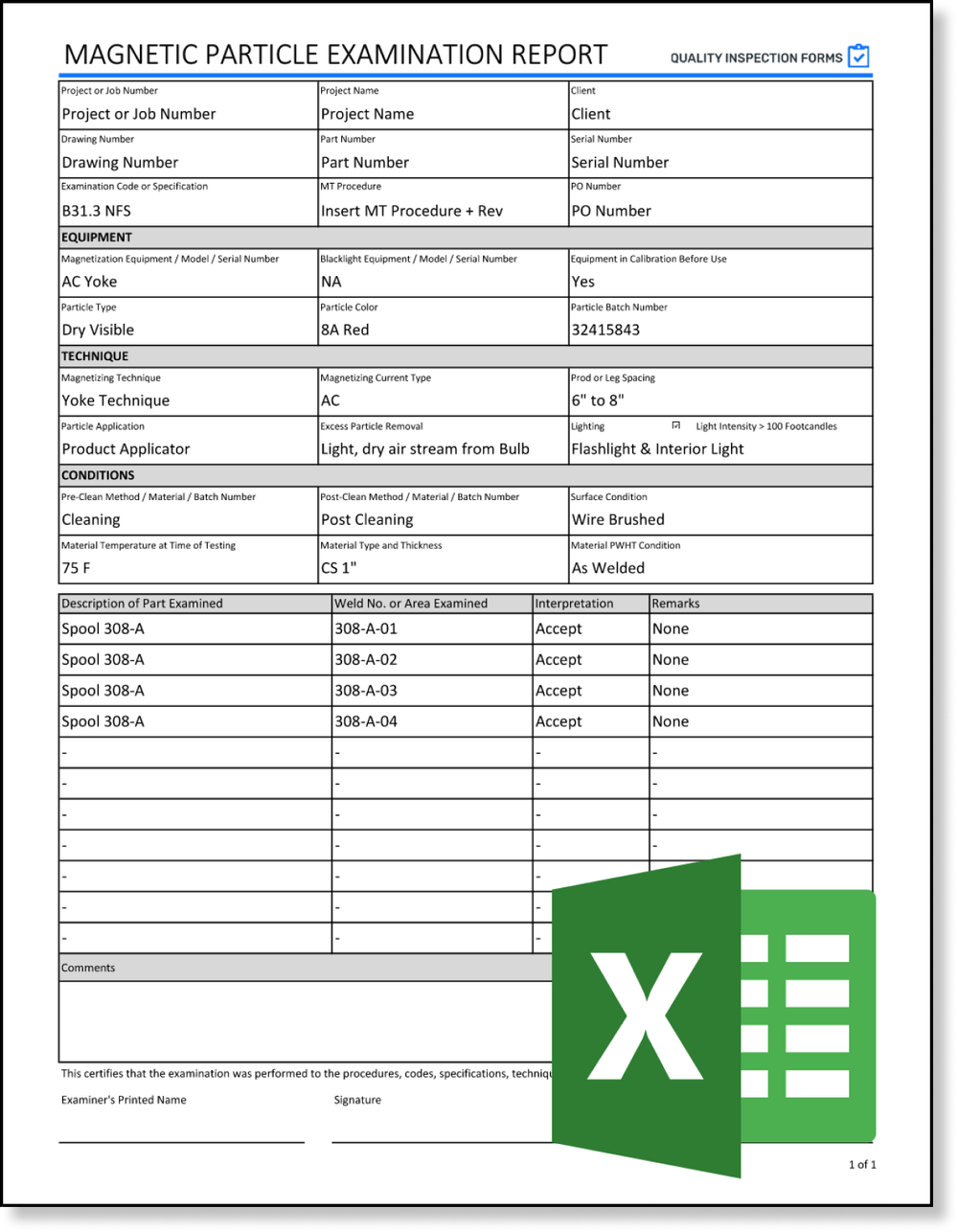WPS & PQR - ASME Section IX - Blank Form — QUALITY INSPECTION FORMS