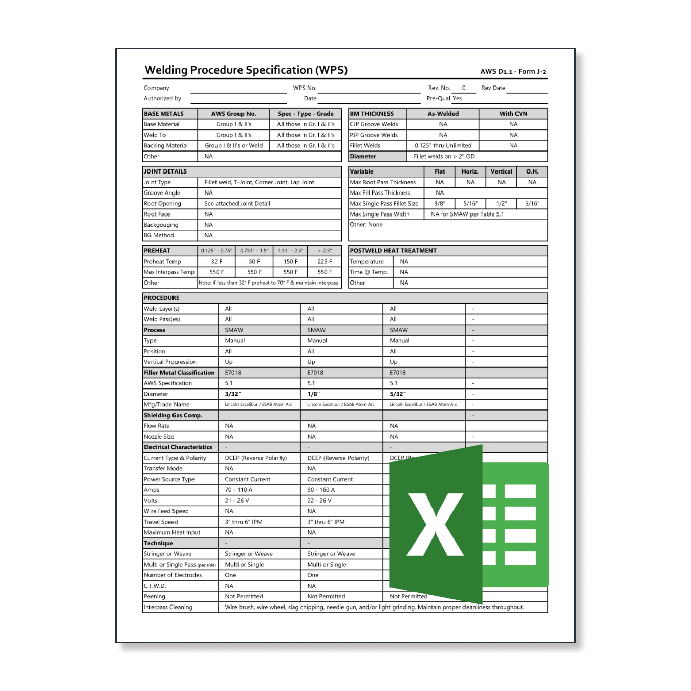 ASME Section IX — QUALITY INSPECTION FORMS