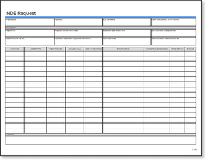 Weld Log - Piping — QUALITY INSPECTION FORMS