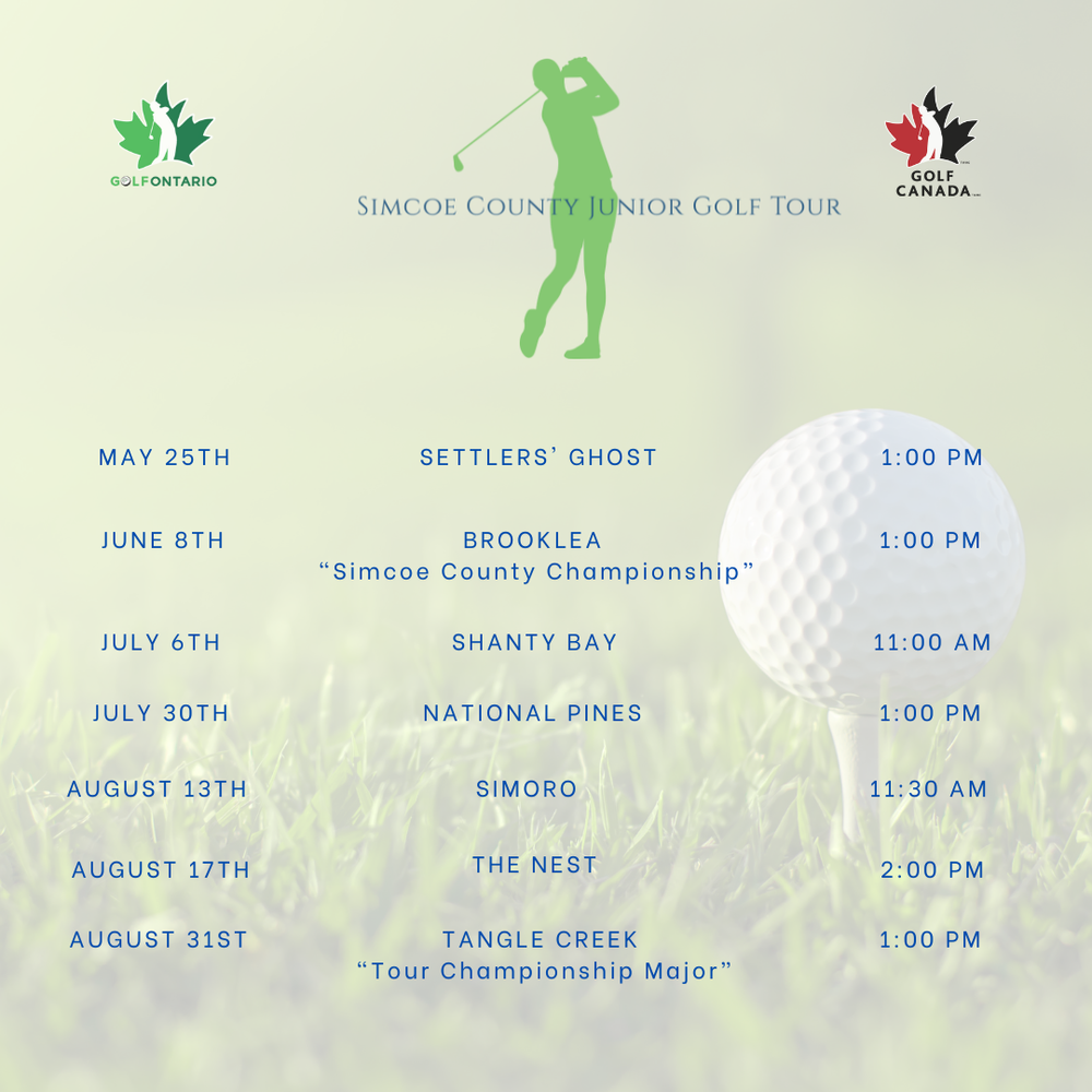 SIMCOE COUNTY JUNIOR GOLF TOUR
