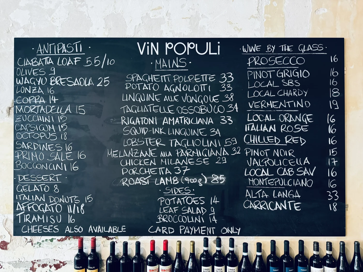 Menu — Vin Populi