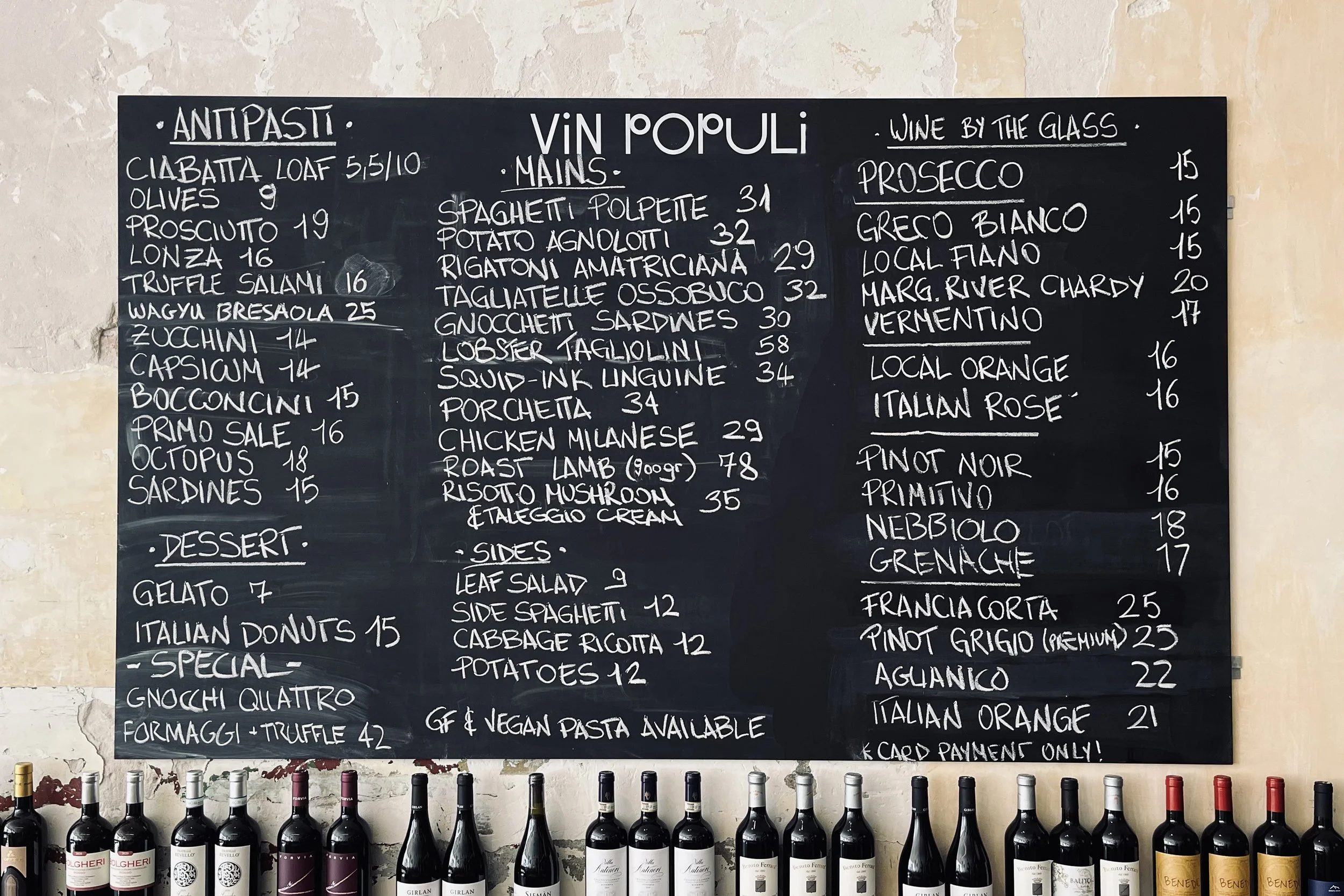 Menu — Vin Populi