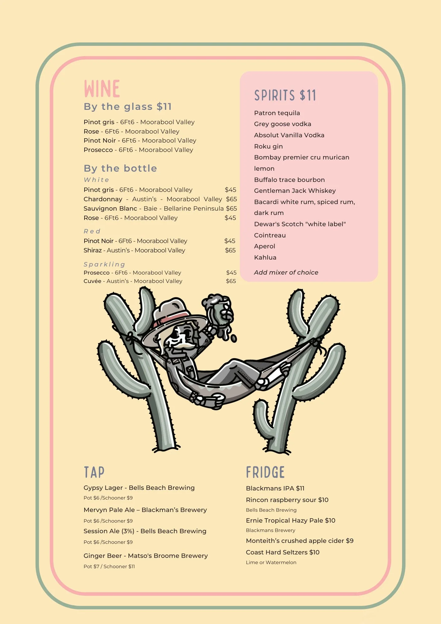 Gypsy Burger Torquay Menu — Gypsy Burger